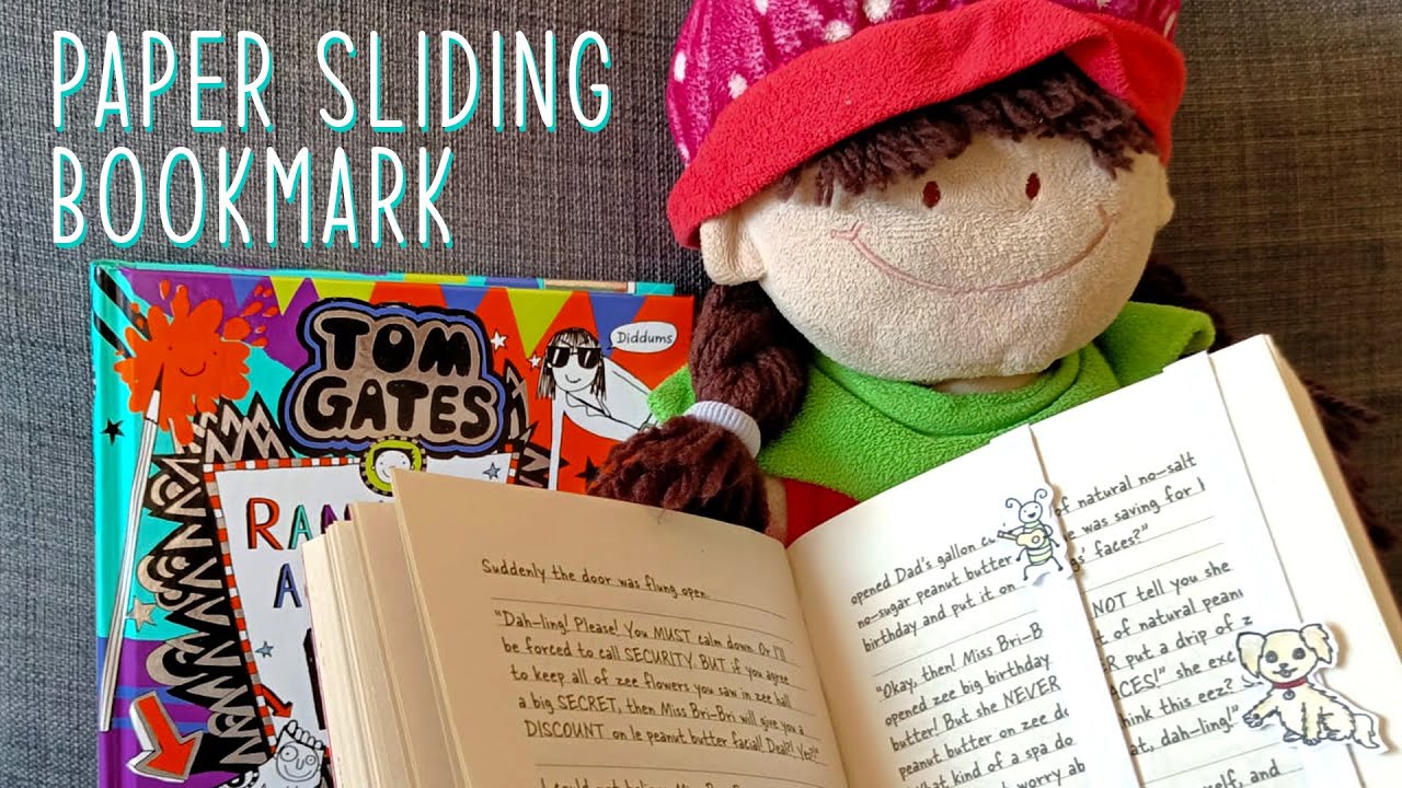 DIY Easy sliding pointer bookmark with paper - YouTube