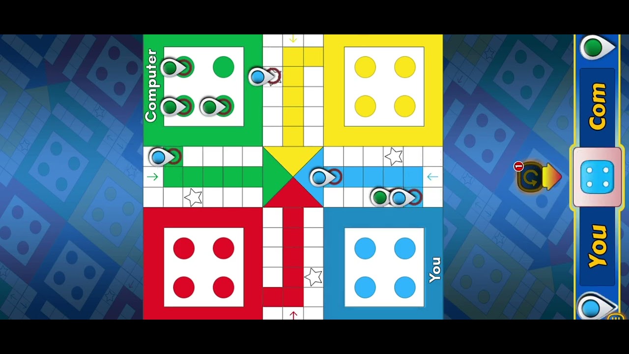 Ludo king | loodo game | fun | playing with bot | computer - YouTube