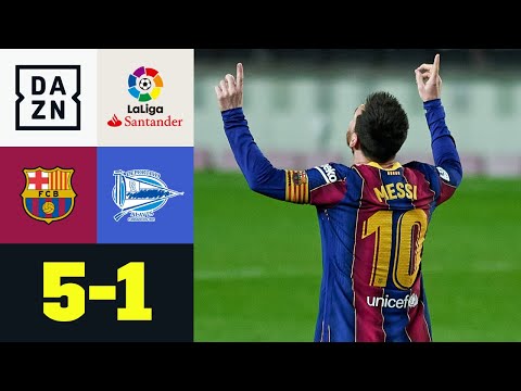 Doppelte Traumtore - Messi und Trincão ballern sich für PSG warm: Barça - Alavés 5:1 | LaLiga | DAZN