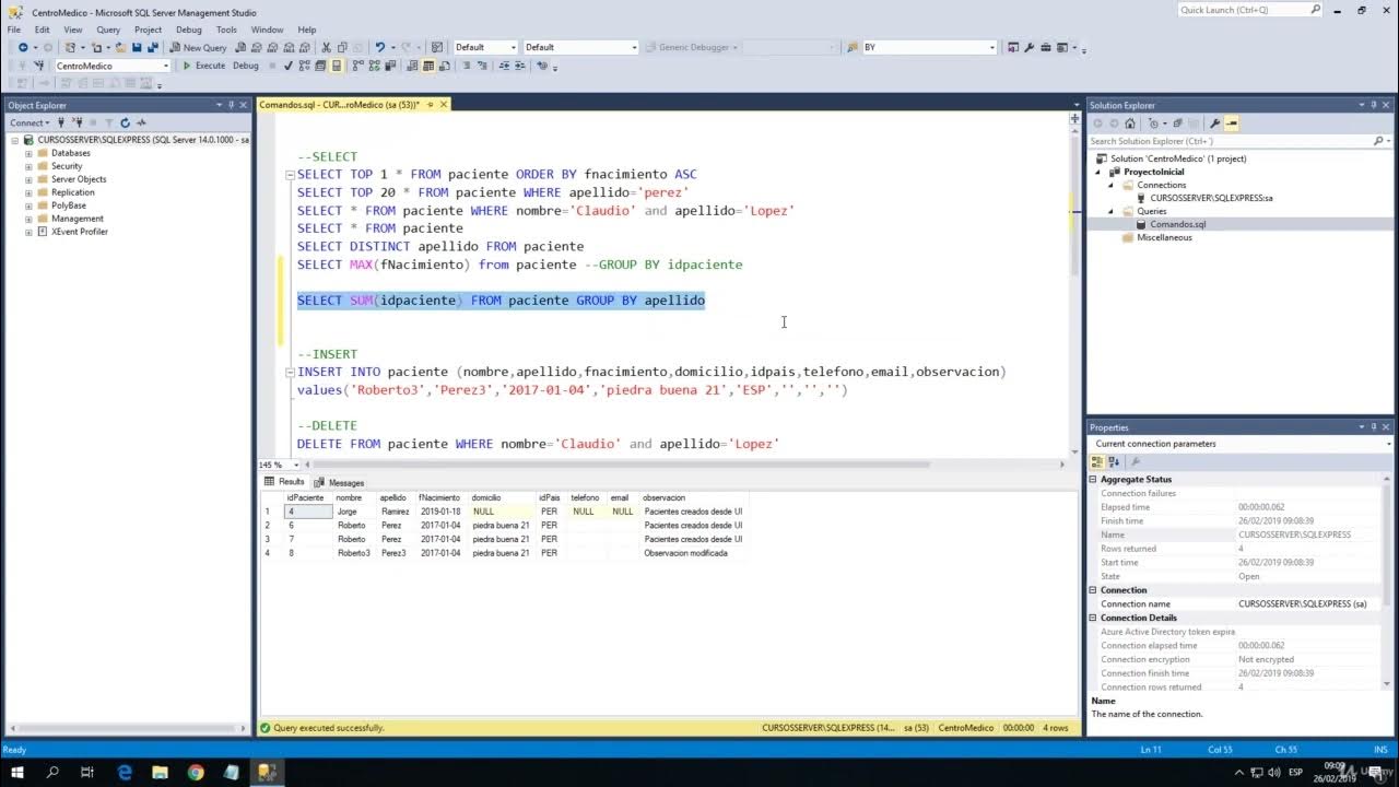 SQL Sever curso completo Función SUM - YouTube