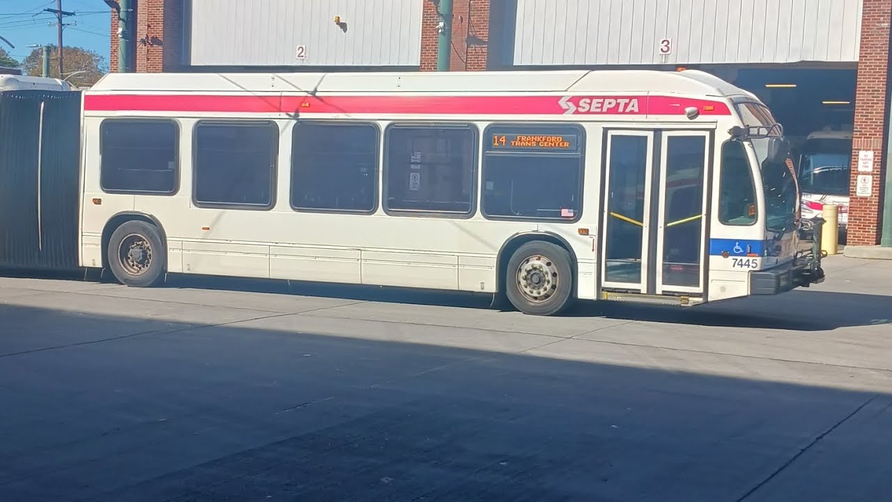 Septa NOVA 7368 on Rt14 to Frankford TC with turbo noise and squealing ...