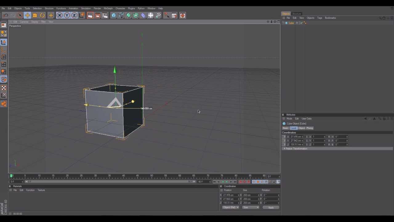 Cinema 4D -Move,Scale,Rotation - YouTube