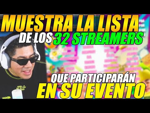 😲SIDERAL muestra la LISTA de los 32 STREAMERS entre PERUANOS e INTERN.😲 ...