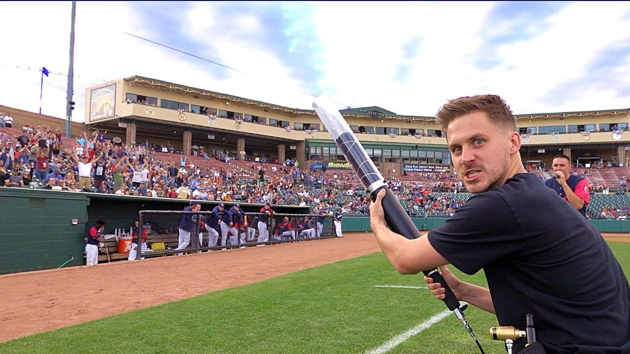 TAKING OVER A BASEBALL GAME! - YouTube