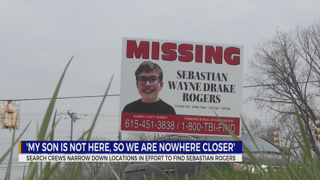 Search crews narrow down locations in effort to find Sebastian Rogers ...