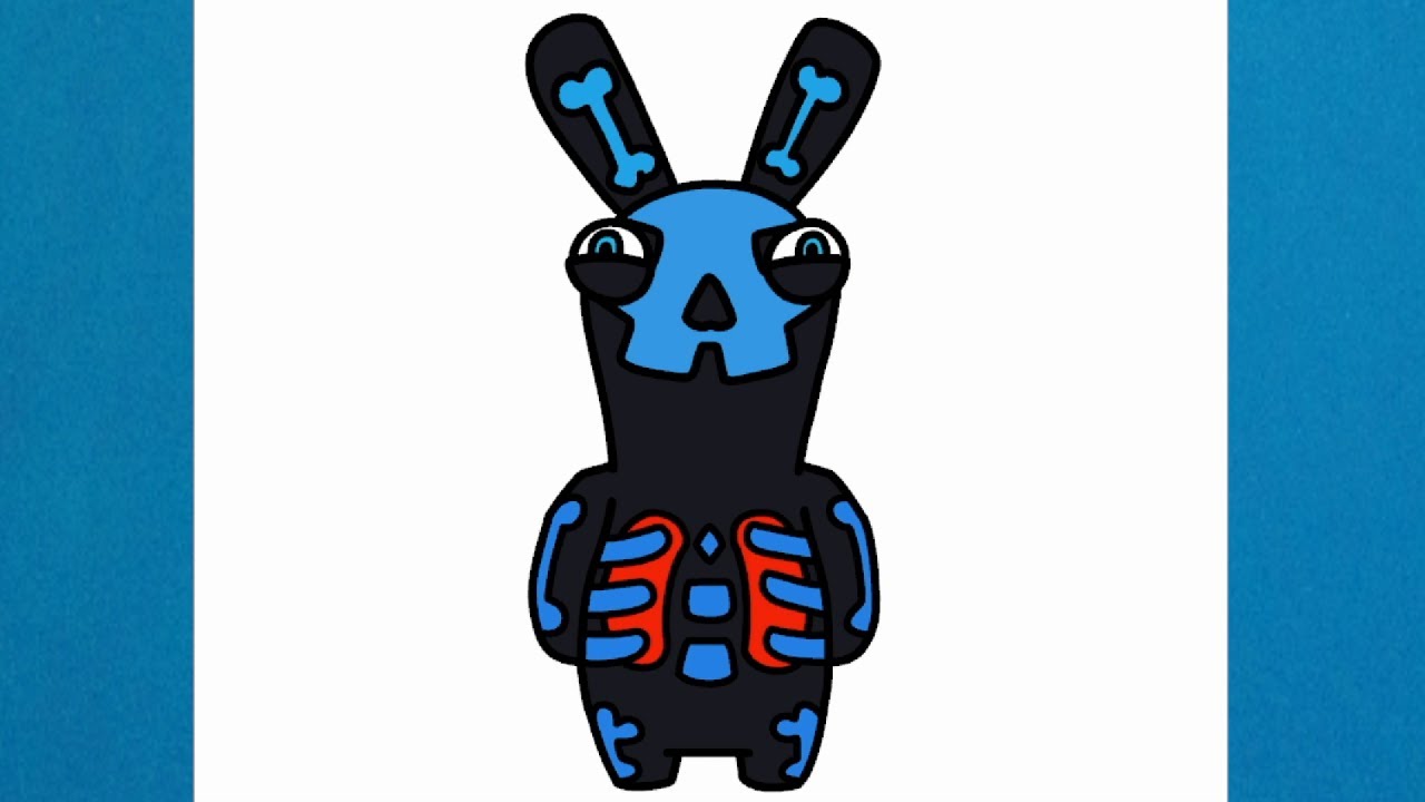 Como dibujar a Skeleton Rabbid de Stumble Guys - YouTube