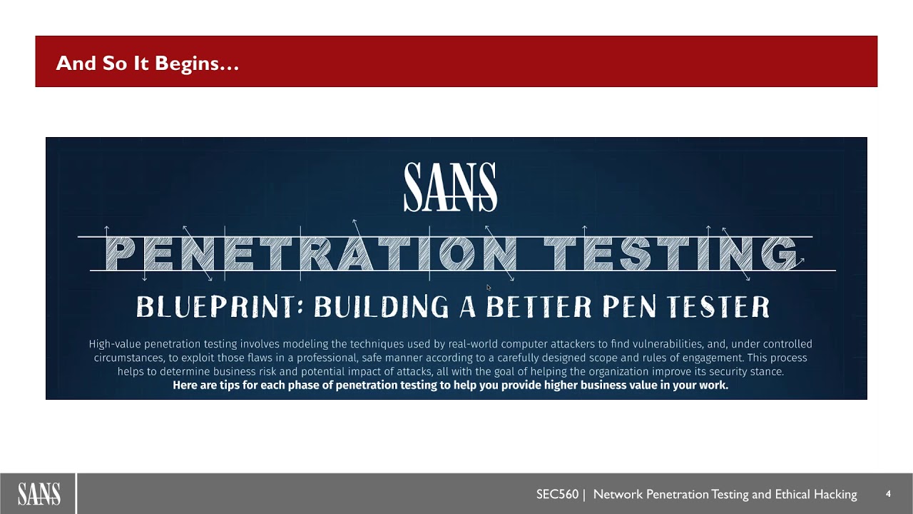 Introducing the NEW SANS Pen Test Poster - YouTube