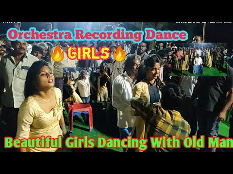 Village Orchestra Recording Dance||Beautiful Girls || Old Man || Andhra ...