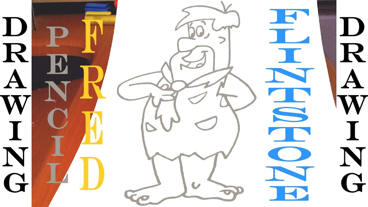 How to Draw FRED FLINTSTONE Easy | The Flintstones Cartoon | PENCIL | # ...