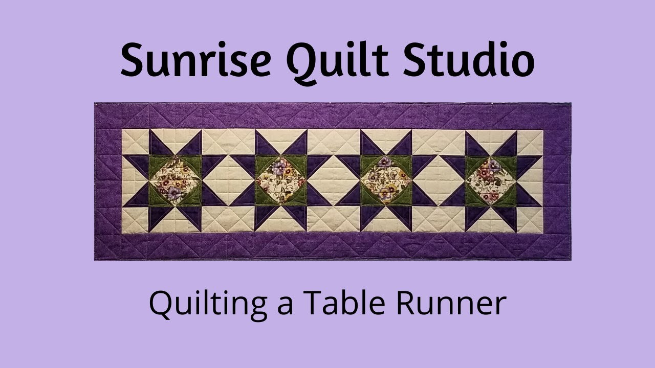 Quilting a Table Runner - YouTube
