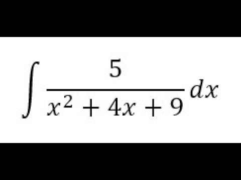 Integral cociente de polinomios 5 / (x²+4x+9) convertible arcotangente ...
