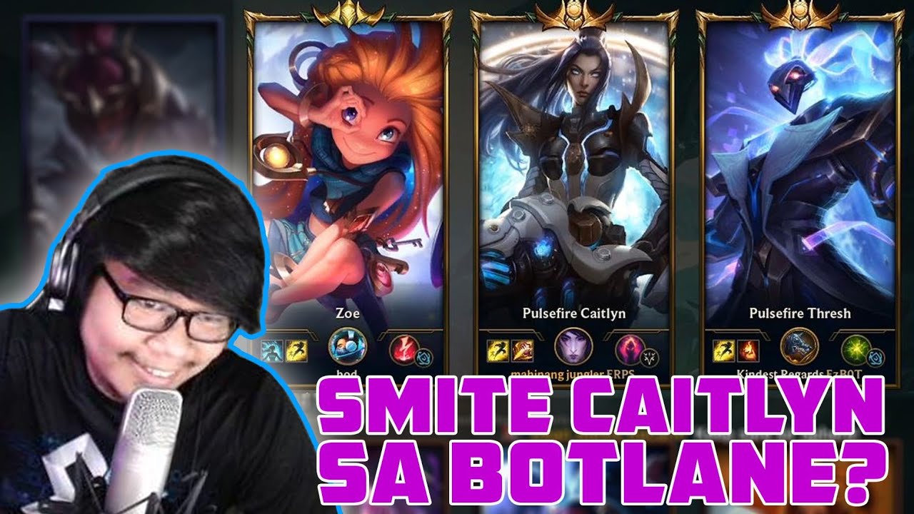 ADC SMITE Caitlyn - Bot lane with Thresh - YouTube