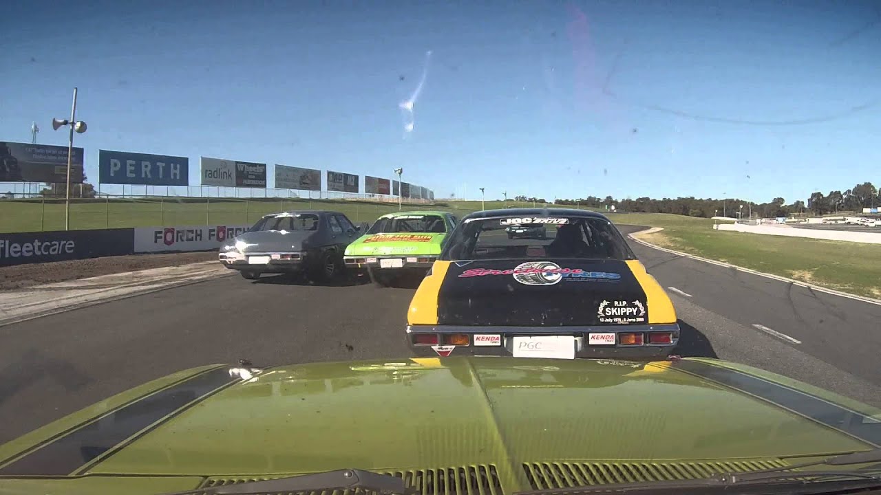 Barbagallo Raceway - HQ Racing - Close call with the wall - YouTube