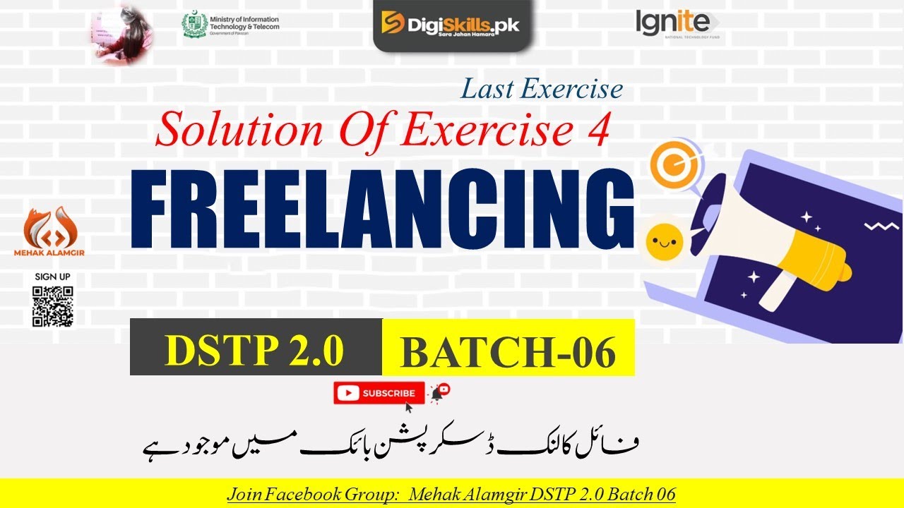 freelancing exercise 4 batch 6 | dstp 2.0 batch 06 freelancing exercise 4 solution - YouTube