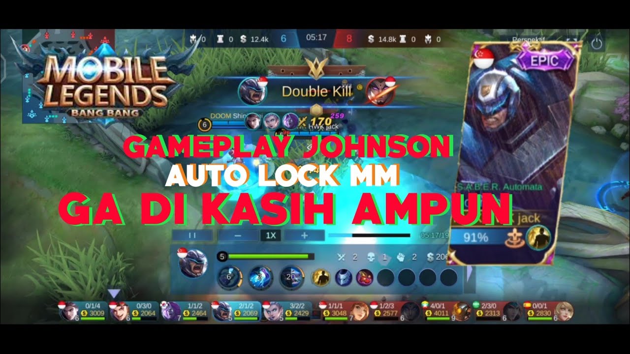 gameplay johnson auto lock mm bikin musuh kesel mobile legend bang bang ...