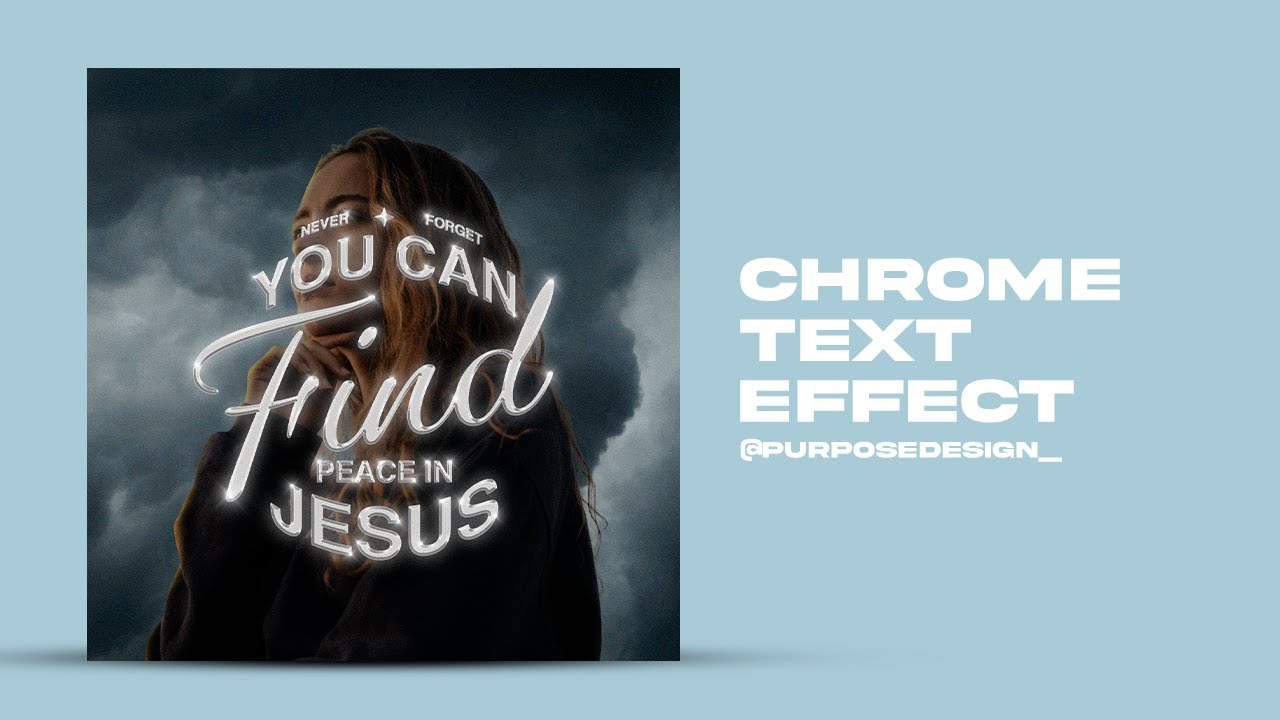 Chrome Text Effect Photoshop - Tutorial Video by Purpose Design - YouTube