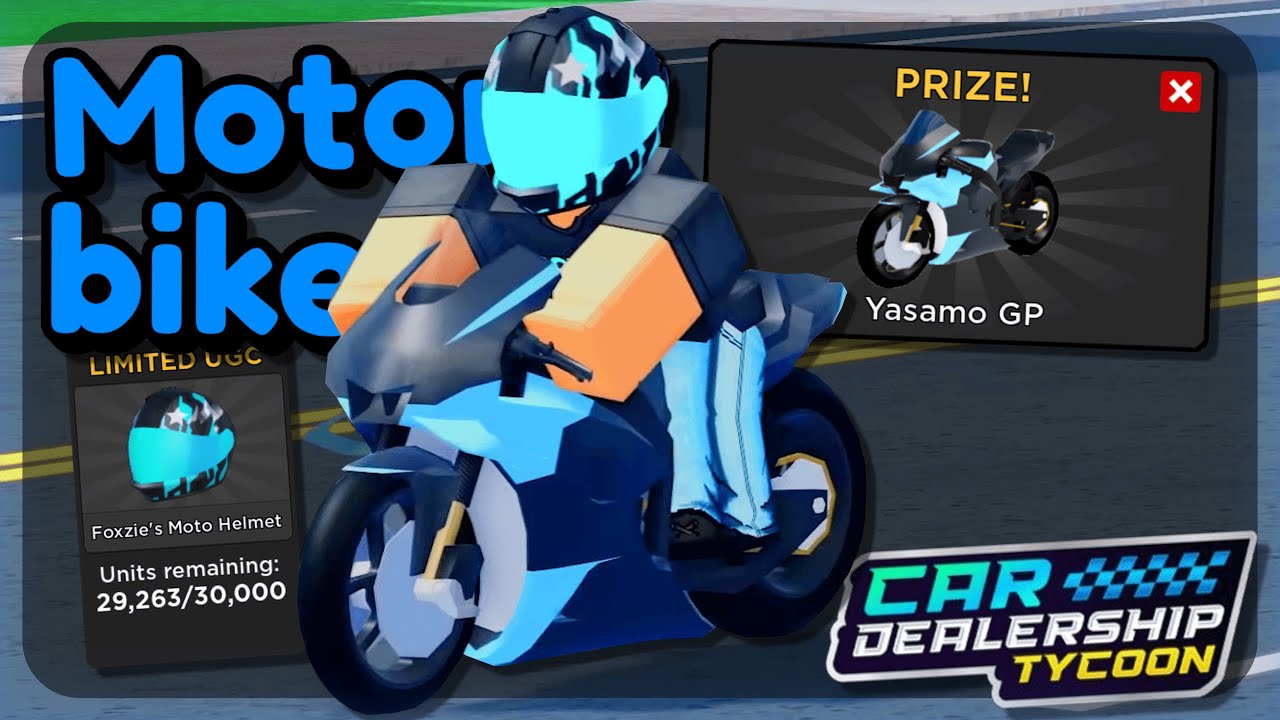 Motorbike Update! & FREE UGC!! | Car Dealership Tycoon Update - Roblox ...