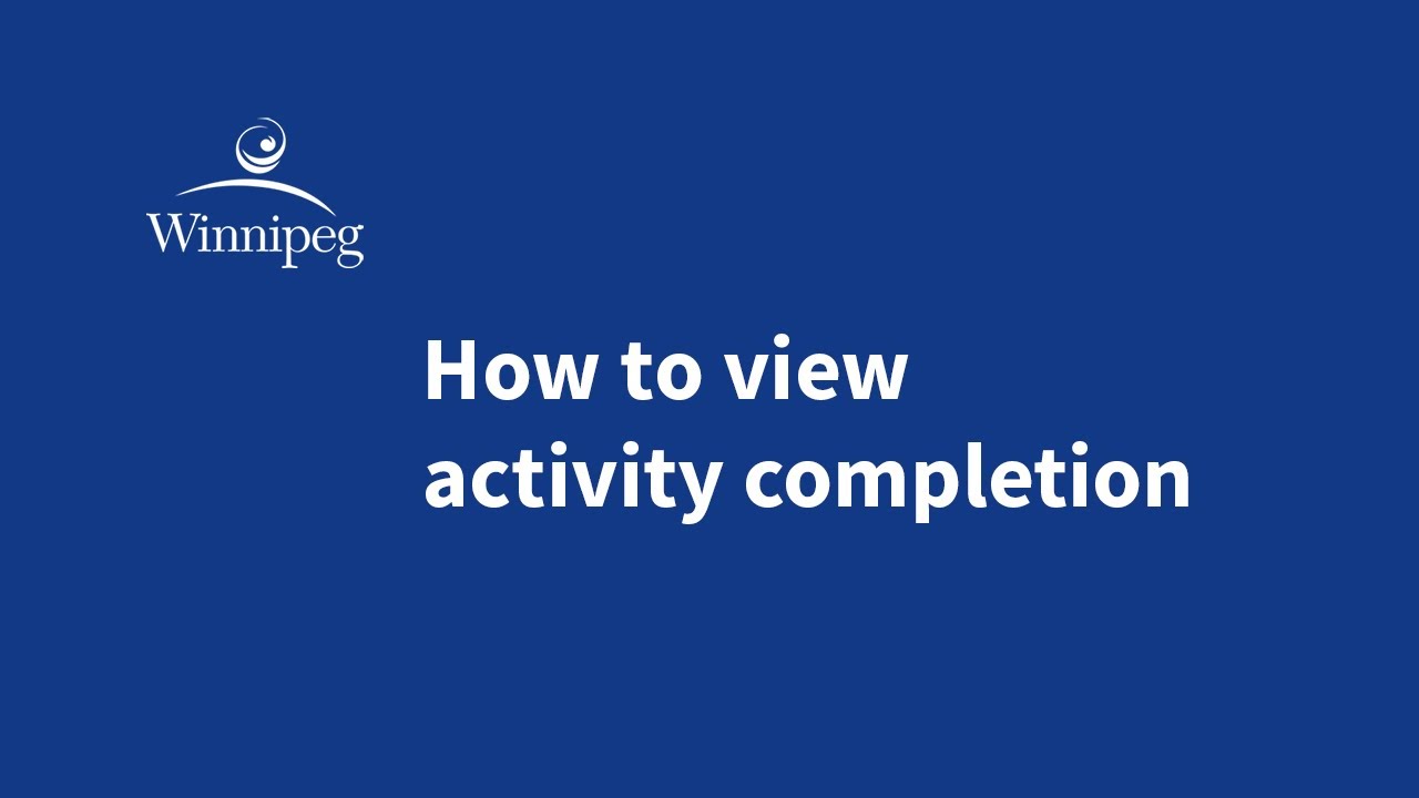 LeisureOnline: How to view activity completion status - YouTube