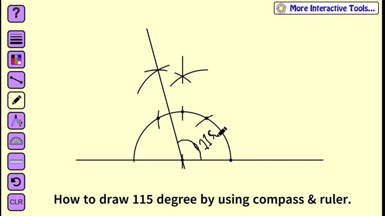 How to Draw a Perfect 105° Angle Using Compass and Ruler #maths #study ...