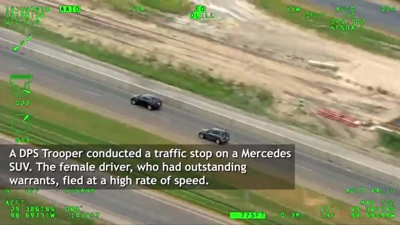 Texas Woman Leads Police On 100 MPH Chase With Baby In SUV - YouTube