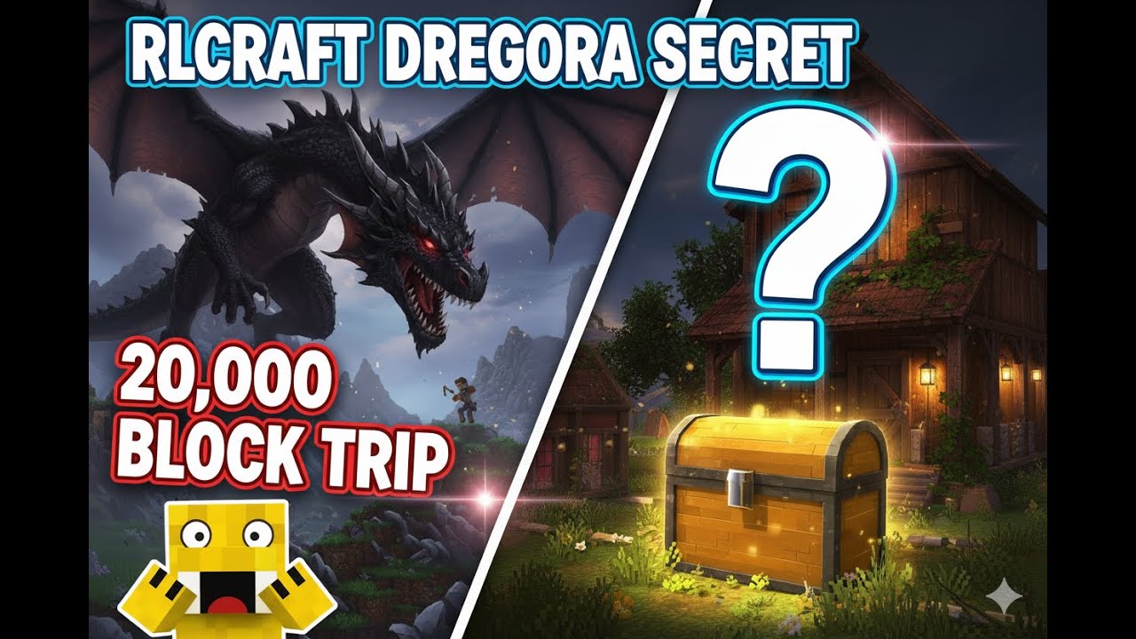 🤯 20,000 BLOCK JOURNEY! Is the RLCraft "Dregora Farmstead" Secret Map ...