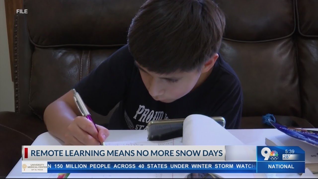 Remote learning means no more snow days - YouTube