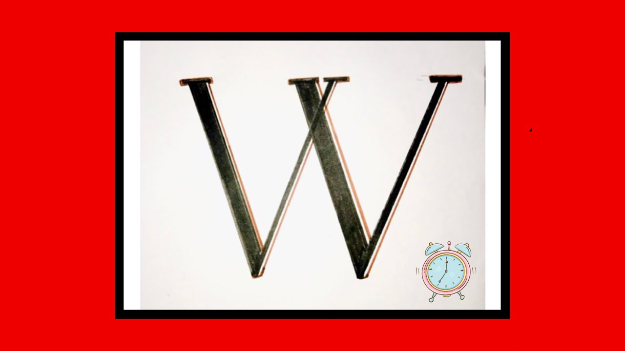 How to draw stylish W || stylish alphabet || Calligraphy || How to draw ...