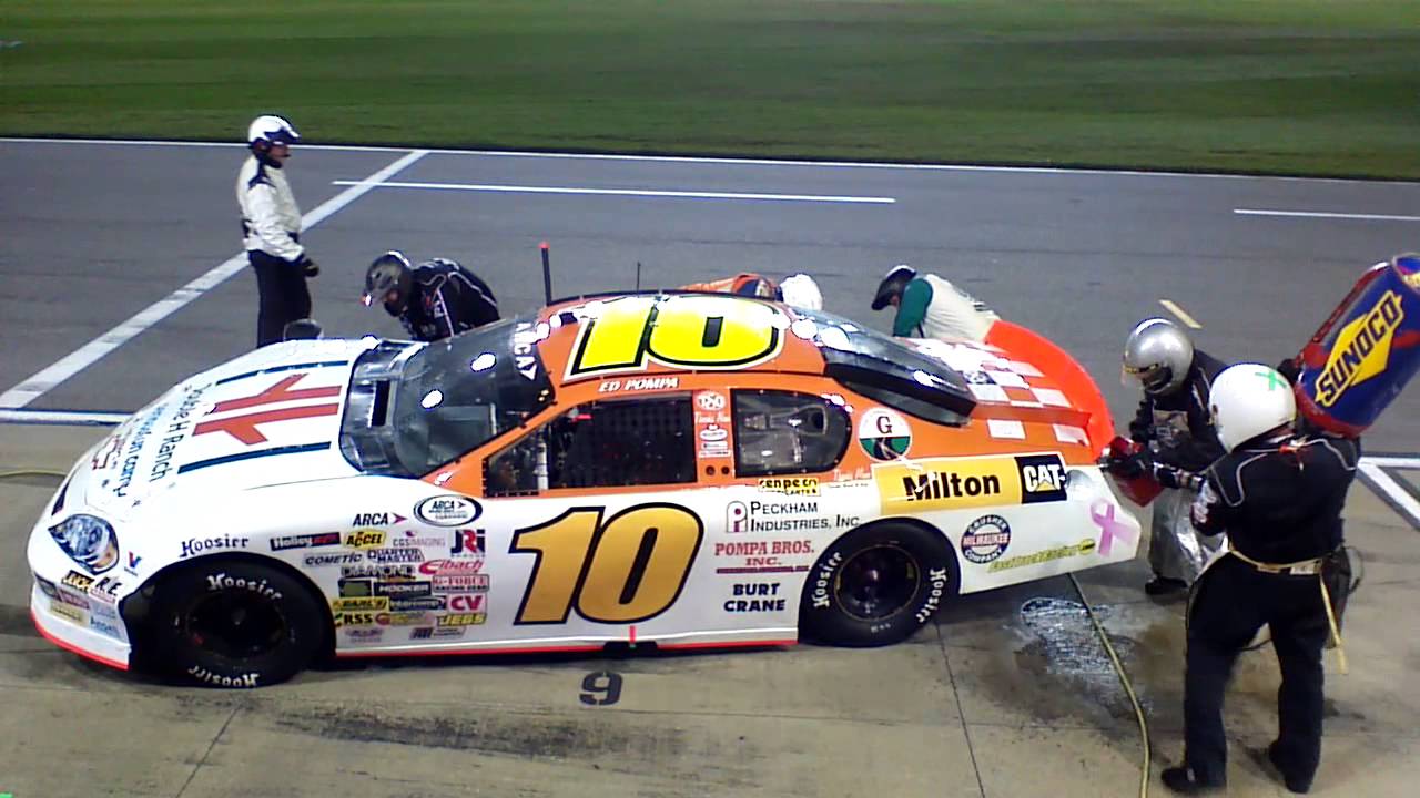 2015 Kansas ARCA Pit Stop - #10 Ed Pompa - YouTube