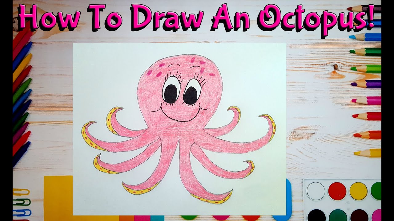 Easy Octopus Drawing Draw An Octopus 🐙 Easy Drawing Lesson For