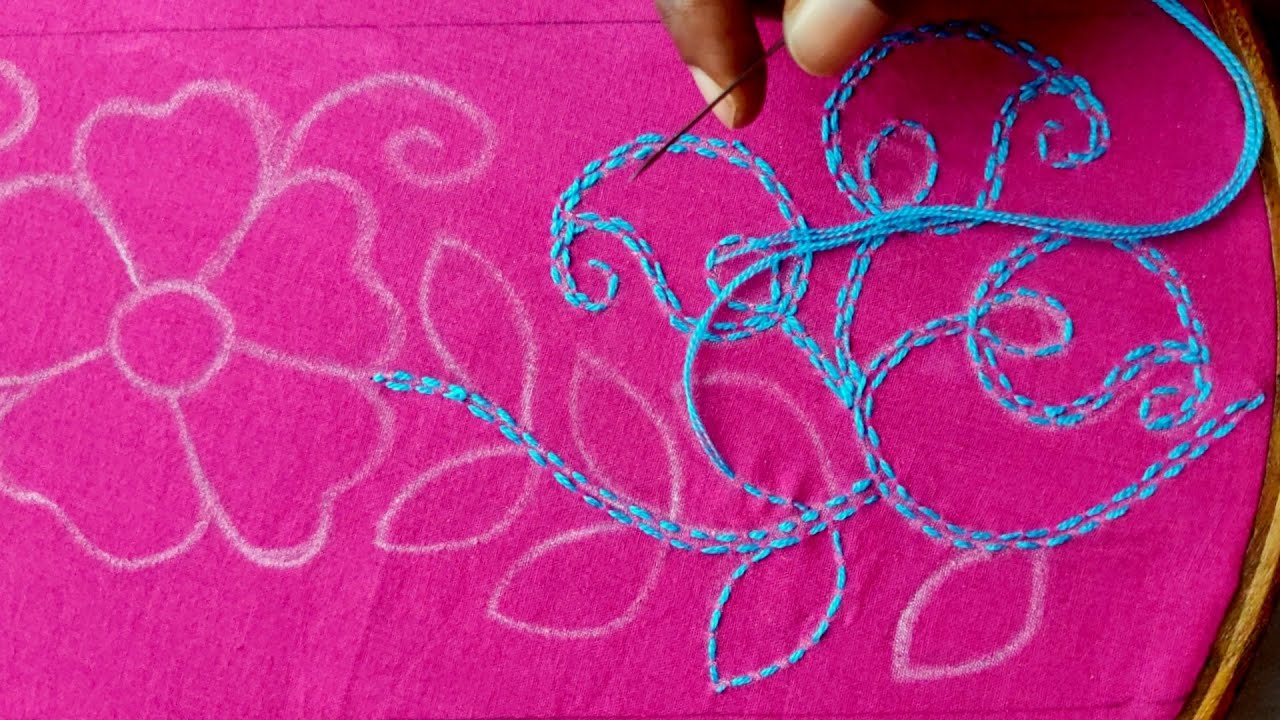 Hand embroidery nakshi kantha design stitch tutorial,নকশীকাঁথা নকশা ...