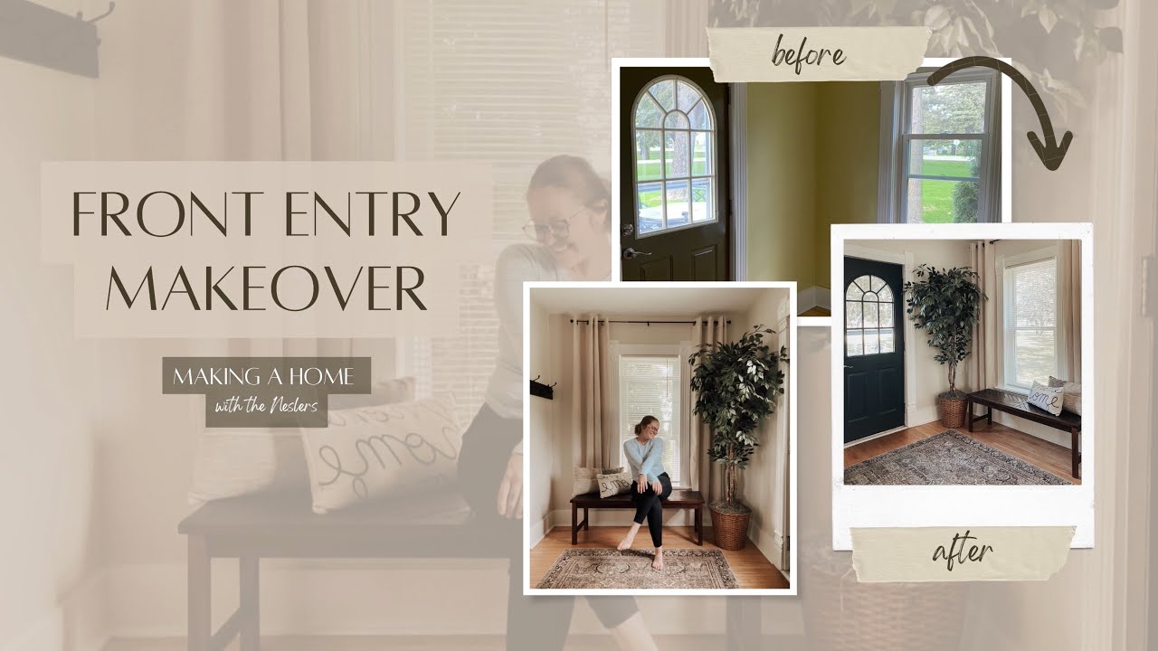Extreme Front Entry Makeover | DIY on a budget - YouTube