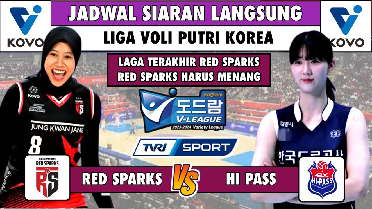 LAGA TERAKHIR RED SPARKS ! Live Red Sparks Vs Hi Pass Hari Ini | 19 Mar ...