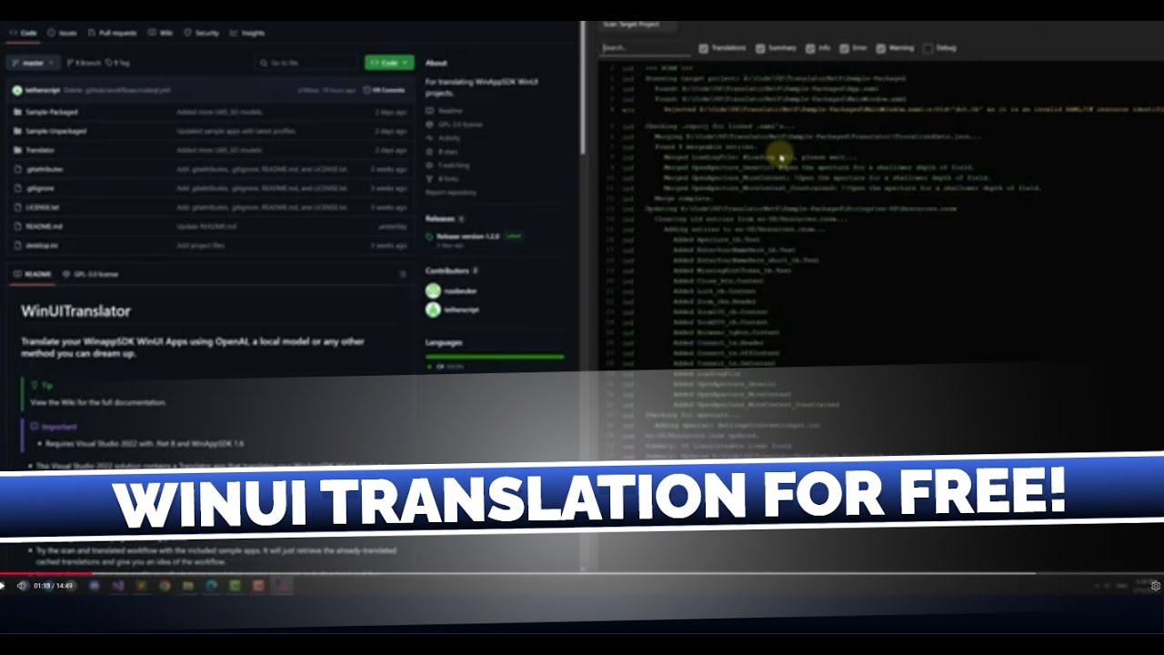 WinUI Translator - Free Open Source AI Translation Tool - YouTube