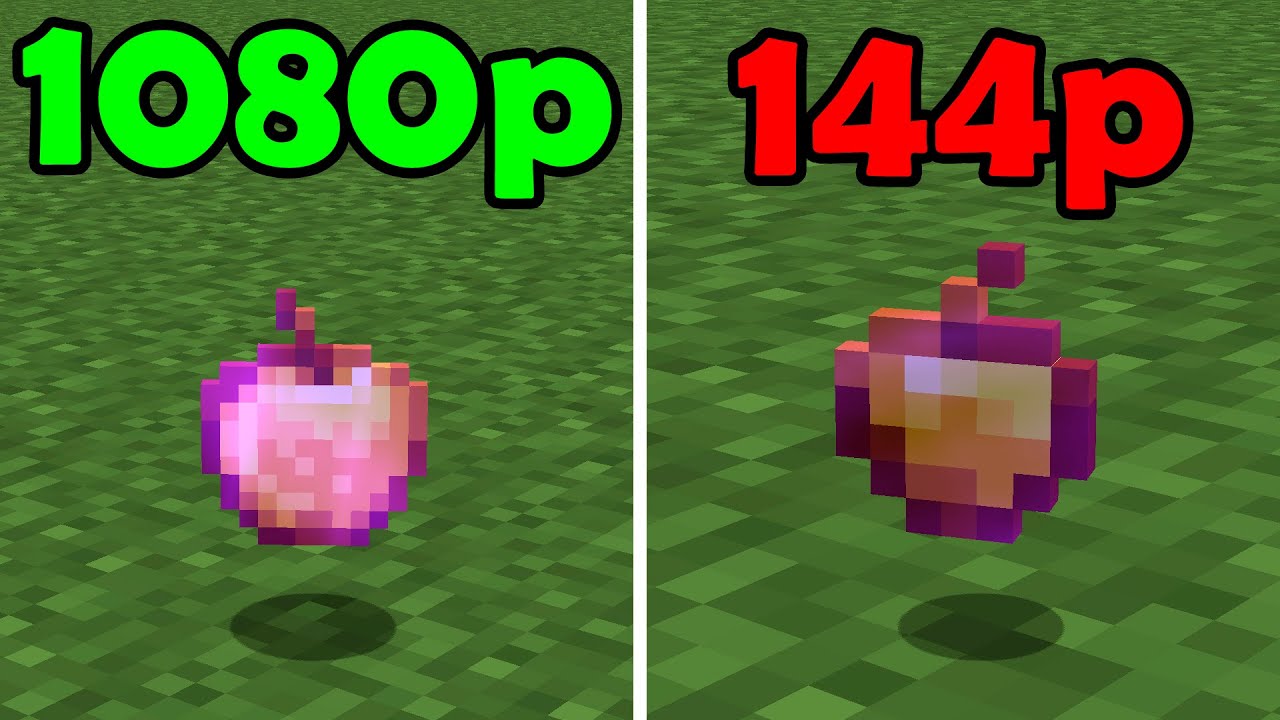 minecraft items in 1080p vs 144p - YouTube