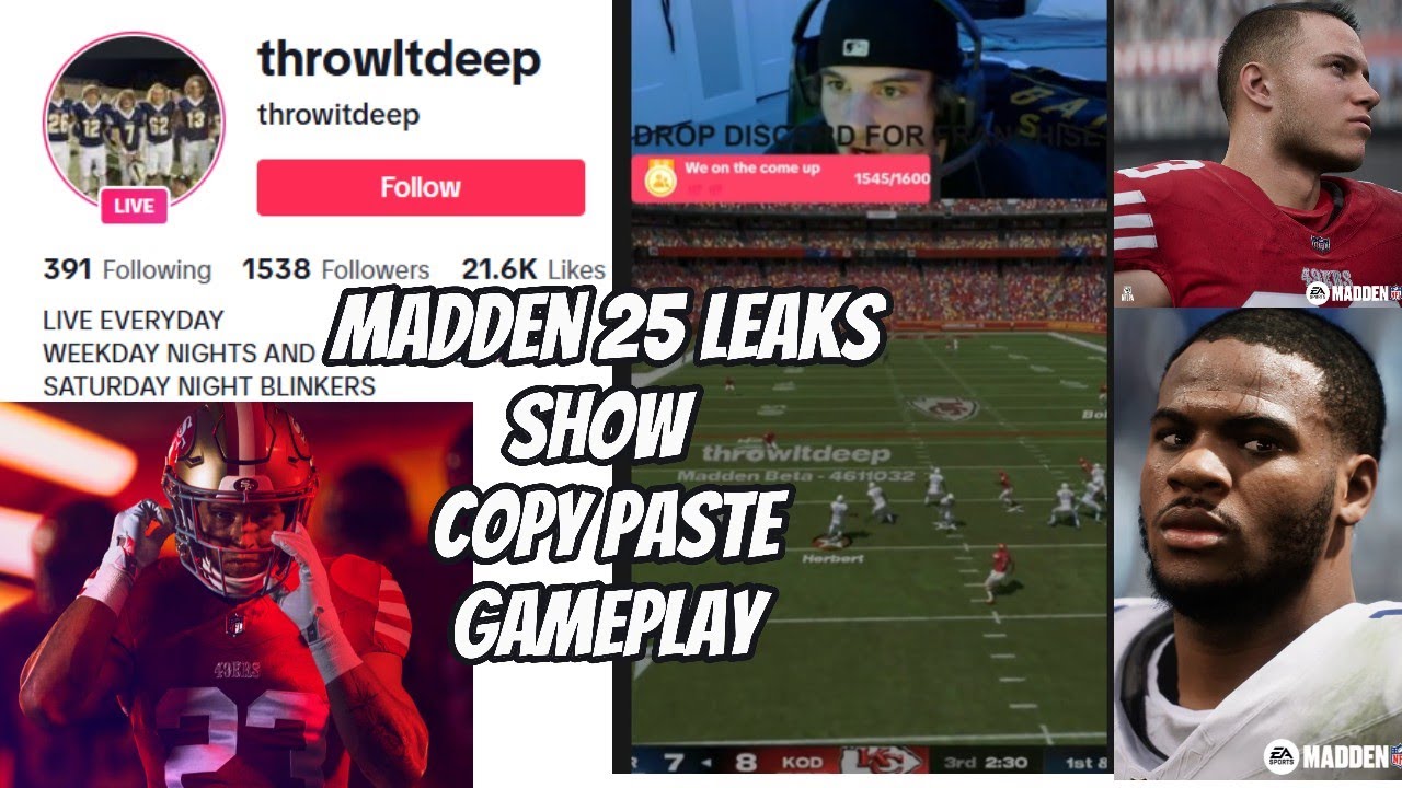 Madden 25 Gameplay Beta Leaks Are All Being Livestream - YouTube