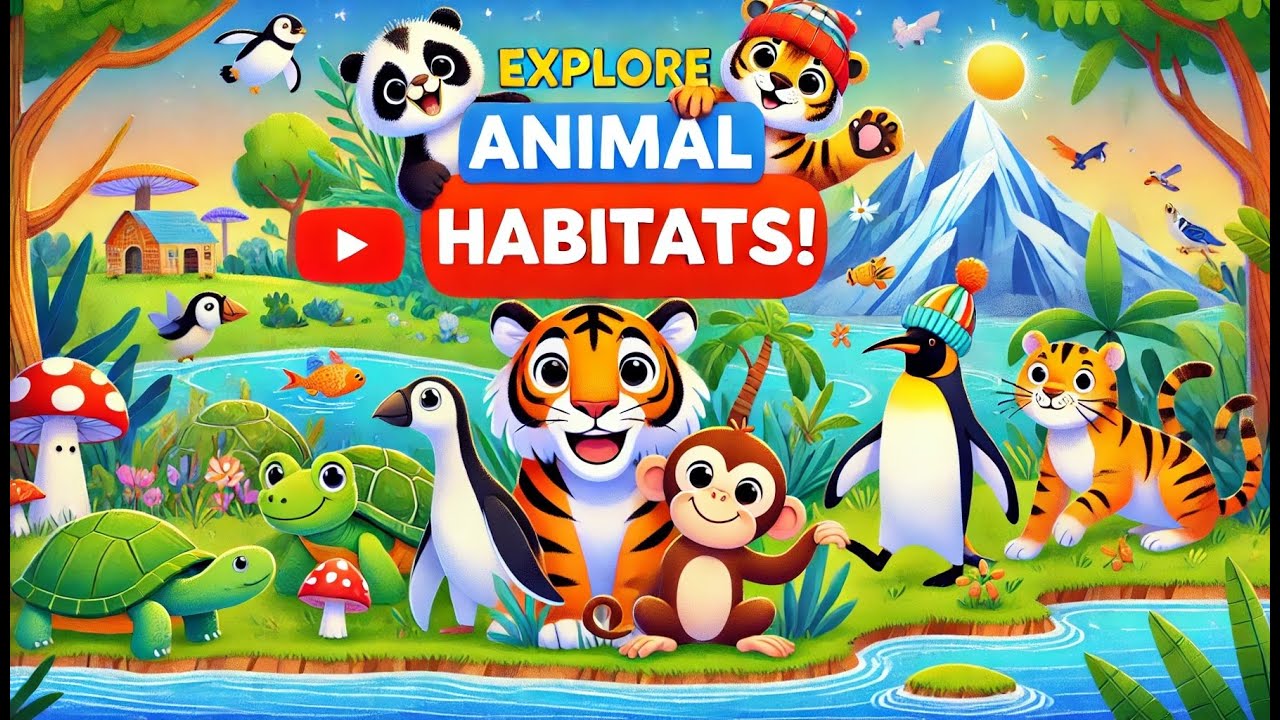 Explore Amazing Animal Habitats! 🌍 Fun Learning for Kids with Cute ...