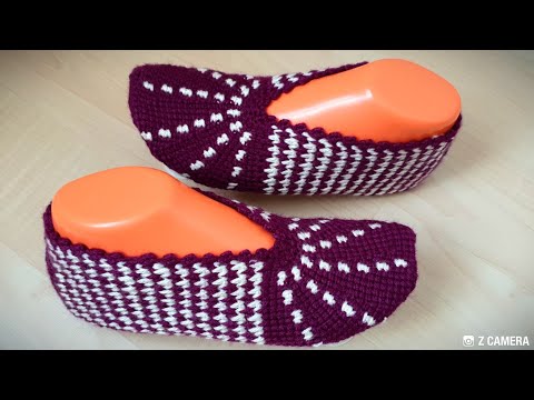 tunus patiğim çok şık oldu yapımı kolay gösterişli tunus işi patik modeli
