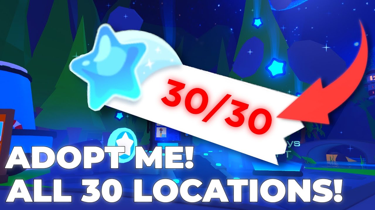 ALL 30 ADOPT ME SHOOTING STAR LOCATIONS! - YouTube