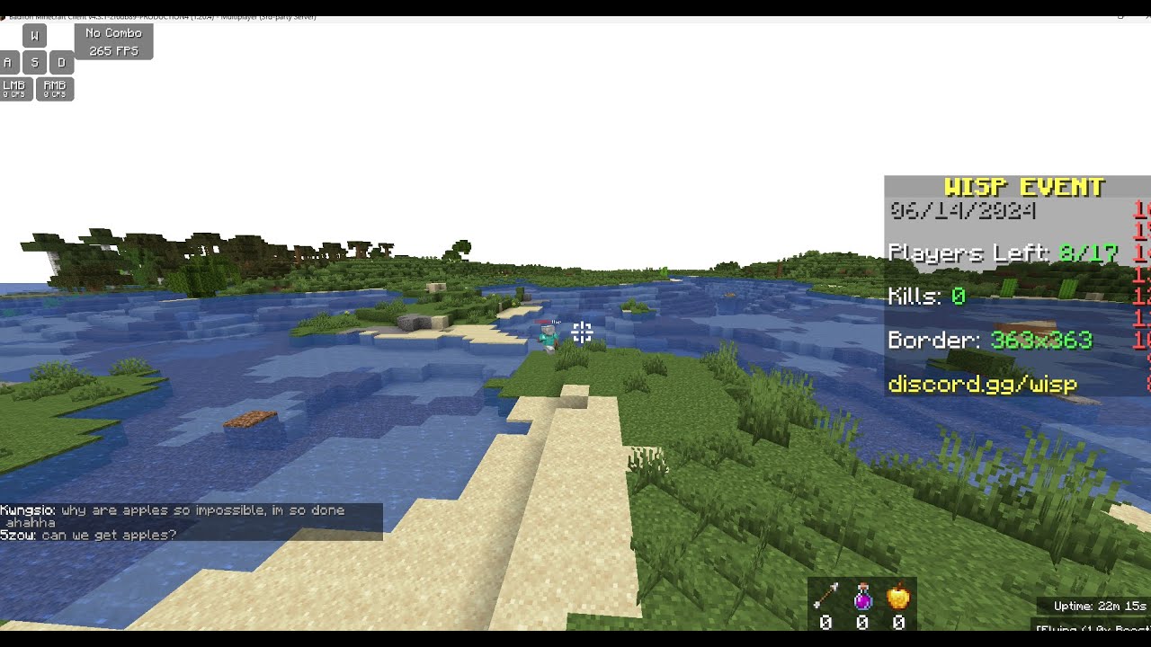 playing UHC with wisp. - YouTube