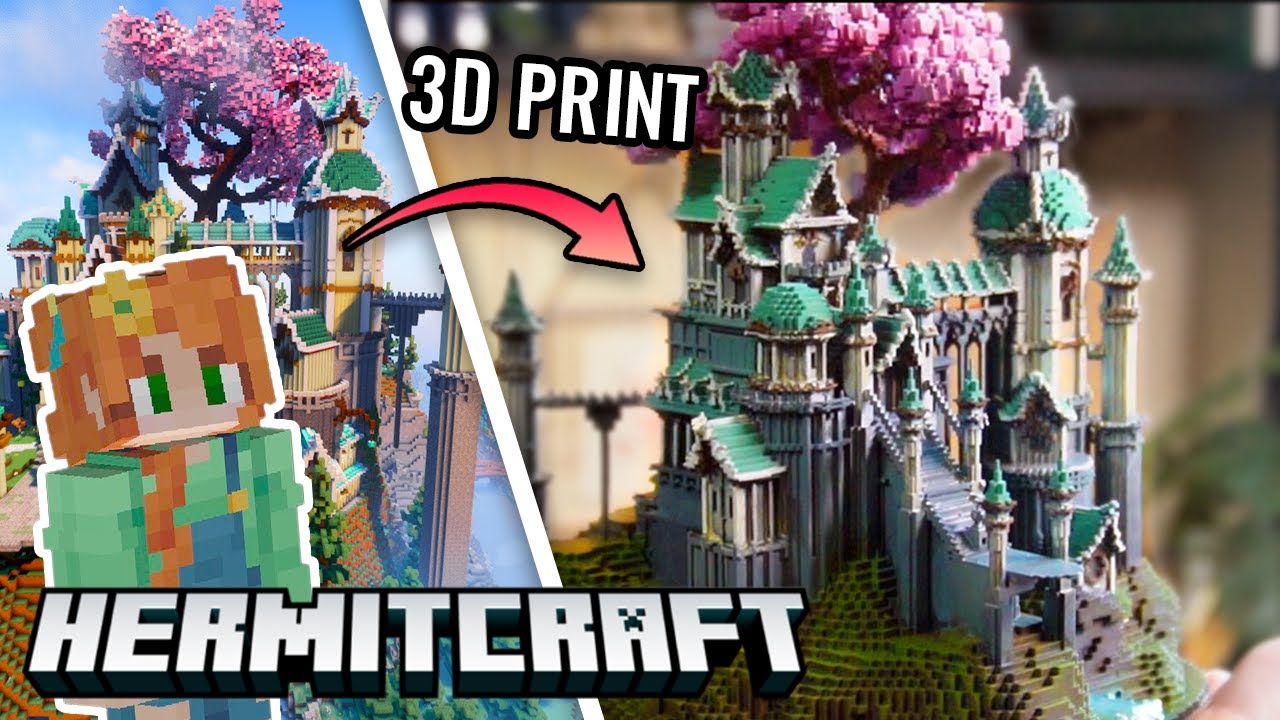 I 3D Printed GeminiTay's Hermitcraft Minecraft MegaBase - YouTube