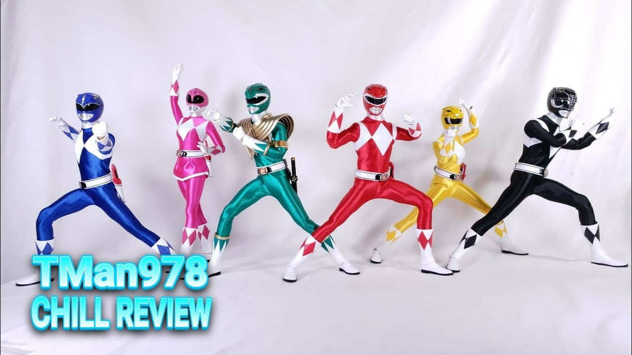 ThreeZero Mighty Morphin Power Rangers Core Rangers + Green Ranger Six ...