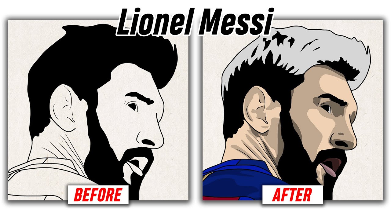 HOW TO DRAW LIONEL MESSI - Easy Drawing Tutorial - Face Drawing - YouTube