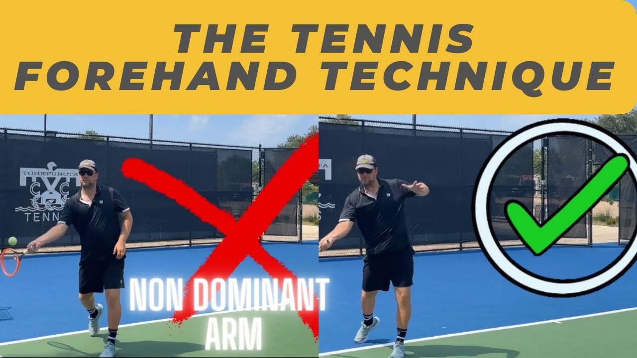 The Tennis forehand technique. - Non dominant arm - YouTube