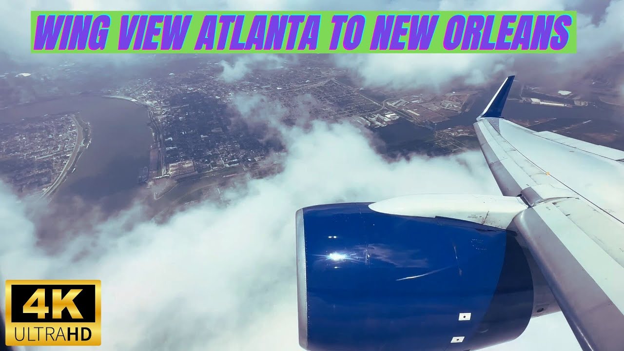 4K Wing View Delta Flight DL2545 (Window Seat - Economy Class) Atlanta ...