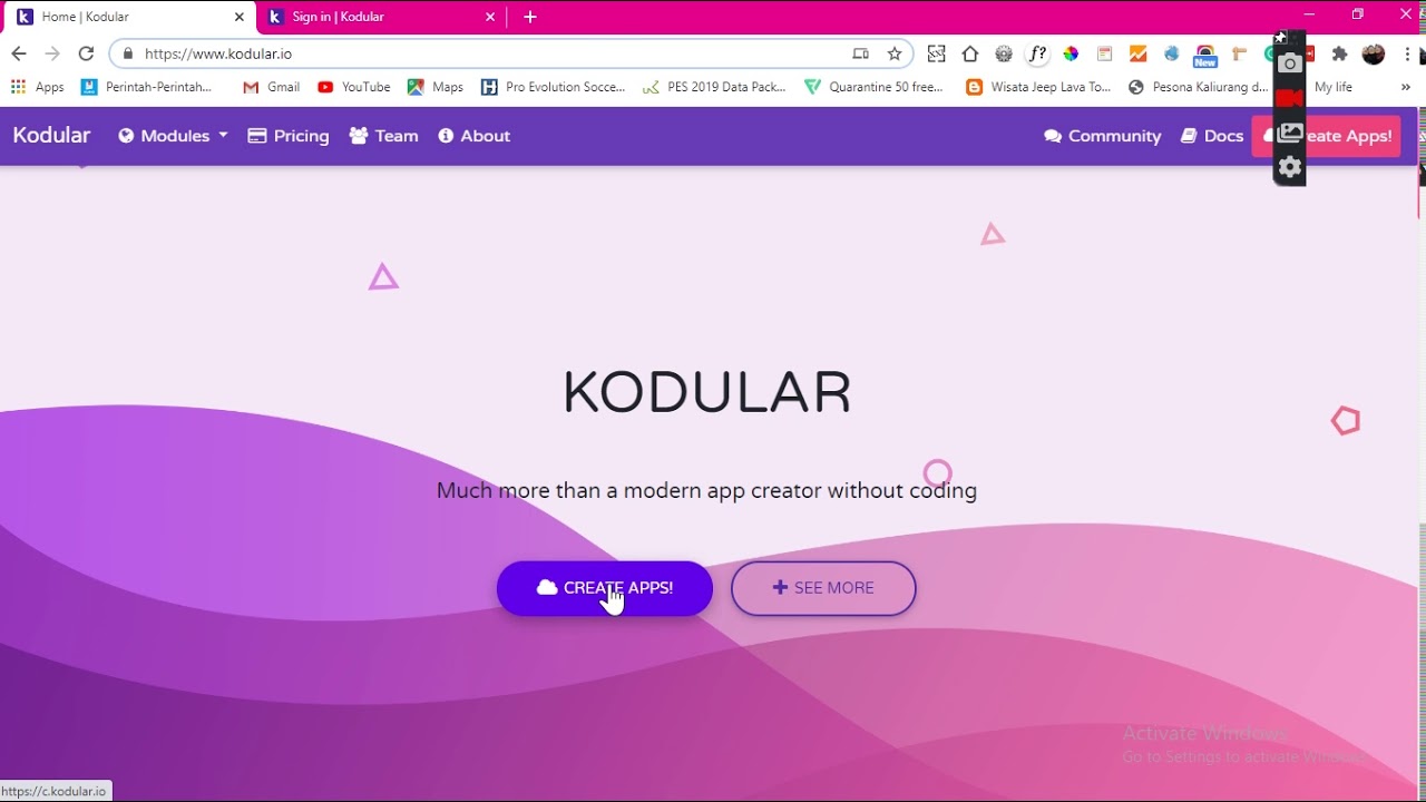 Tutorial Cara Mengakses Kodular.Io (Part 1) - YouTube
