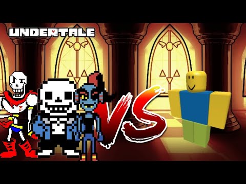 UNDERTALE CHARACTERS VS NOOB - YouTube