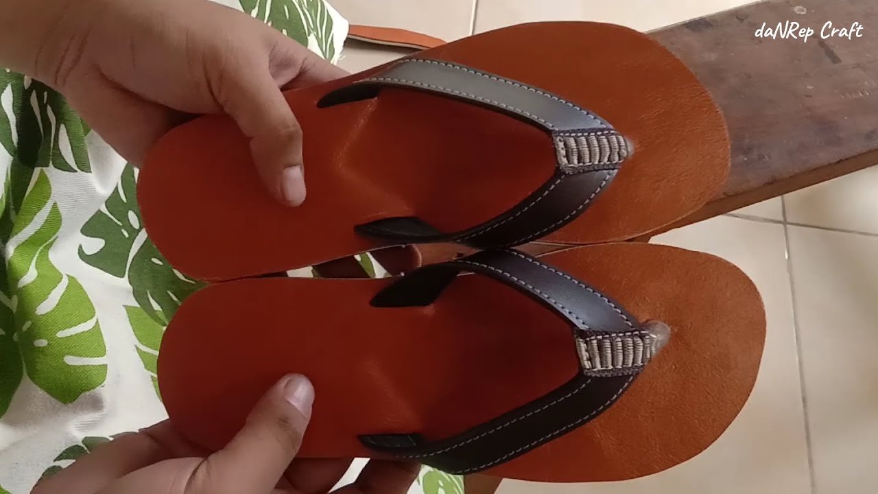 Simple Way To DIY Flip Flops І How To Make Synthetic Leather Flip Flops ...