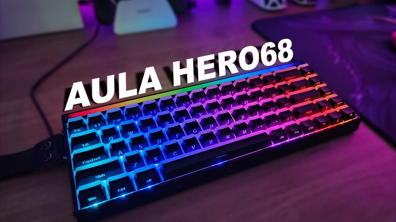TODOS OS DETALHES do Teclado magnético AULA HERO68 HE - Foi pro TOPO DA ...