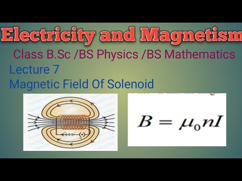 Magnetic Field of Solenoid Lecture #7 Class B. Sc/BS Physics /BS ...
