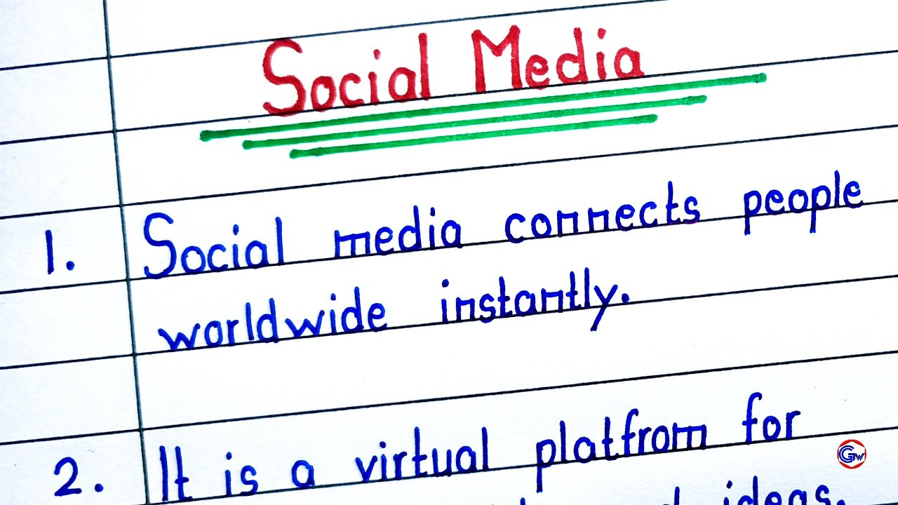 10 lines on social media in english | Social media essay | Essay on ...